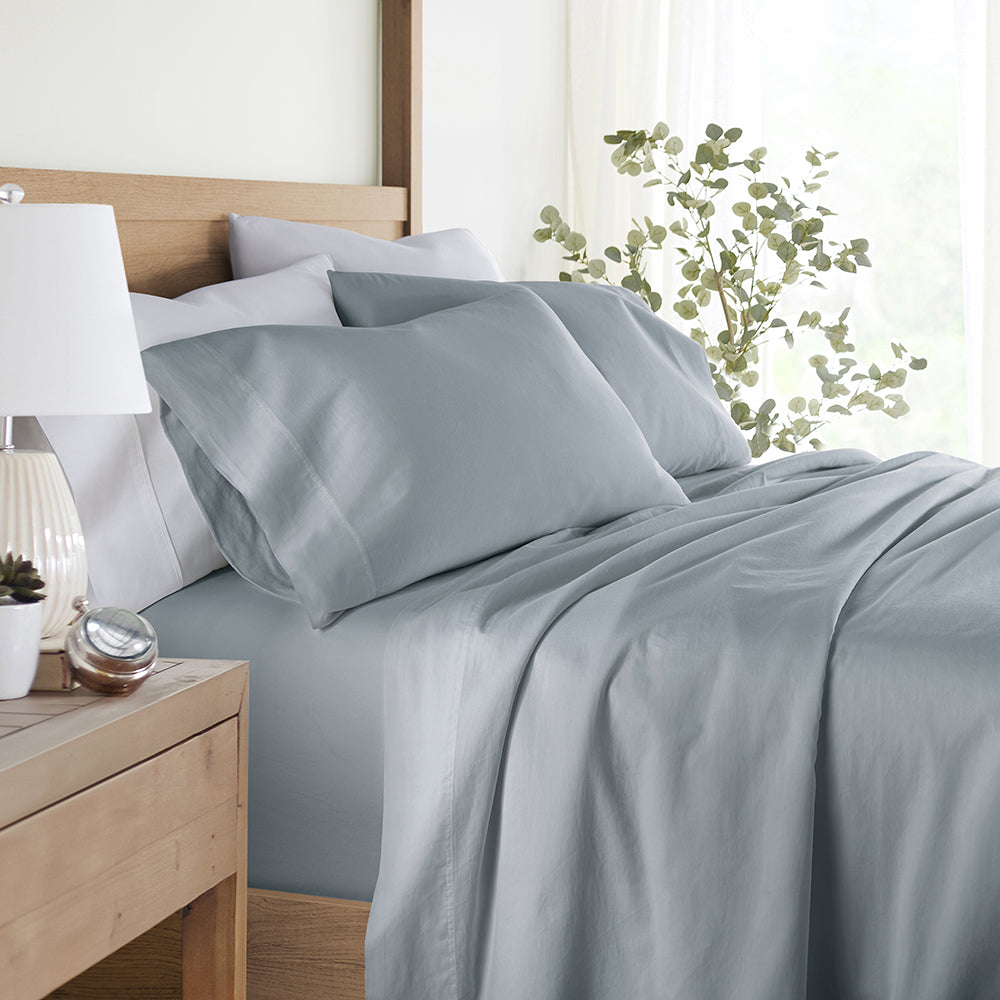 Buy 4-Piece Long Staple 100% Cotton Sheet Set | LINENS & HUTCH