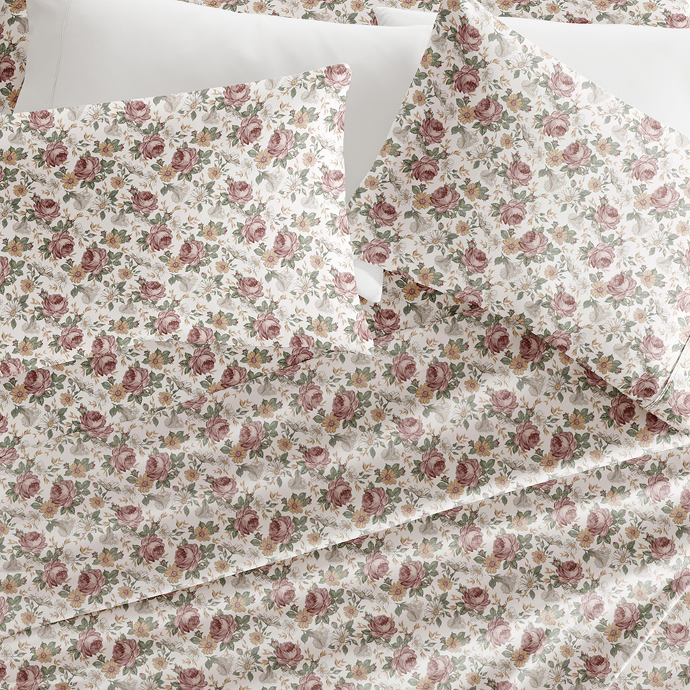Blooming Floral 4-Piece Pattern Sheet Set – Linens And Hutch