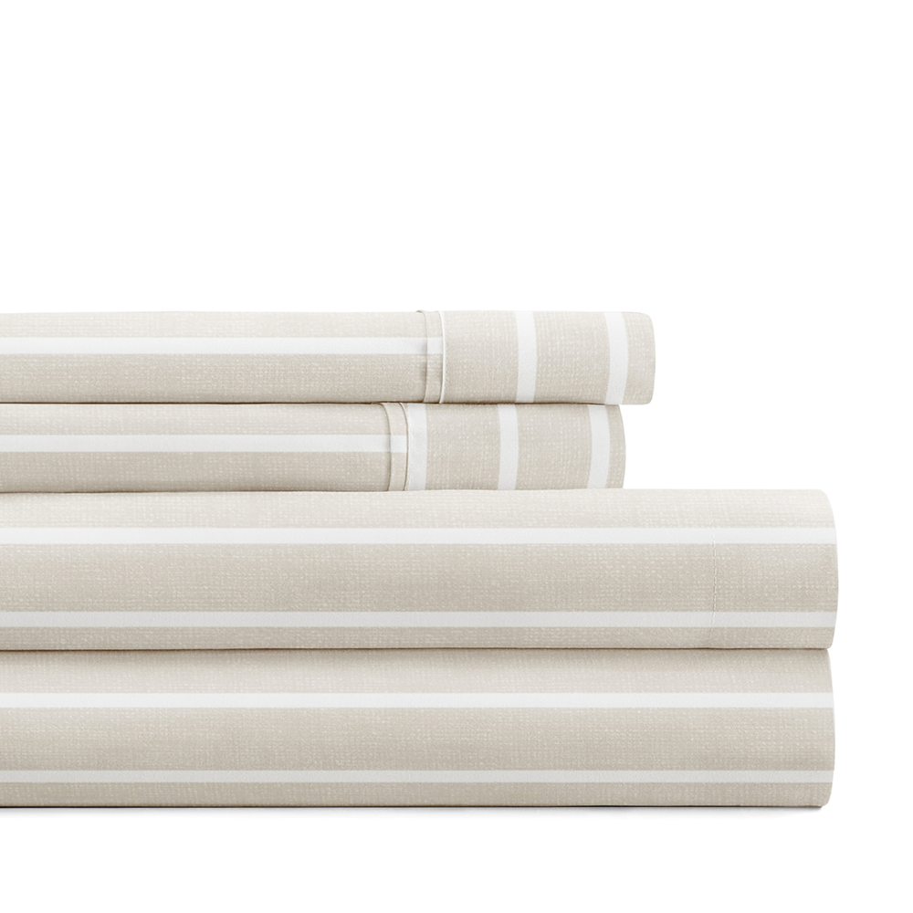 Buy Distressed Awning Stripe 4-Piece Pattern Sheet Set | LINENS & HUTCH
