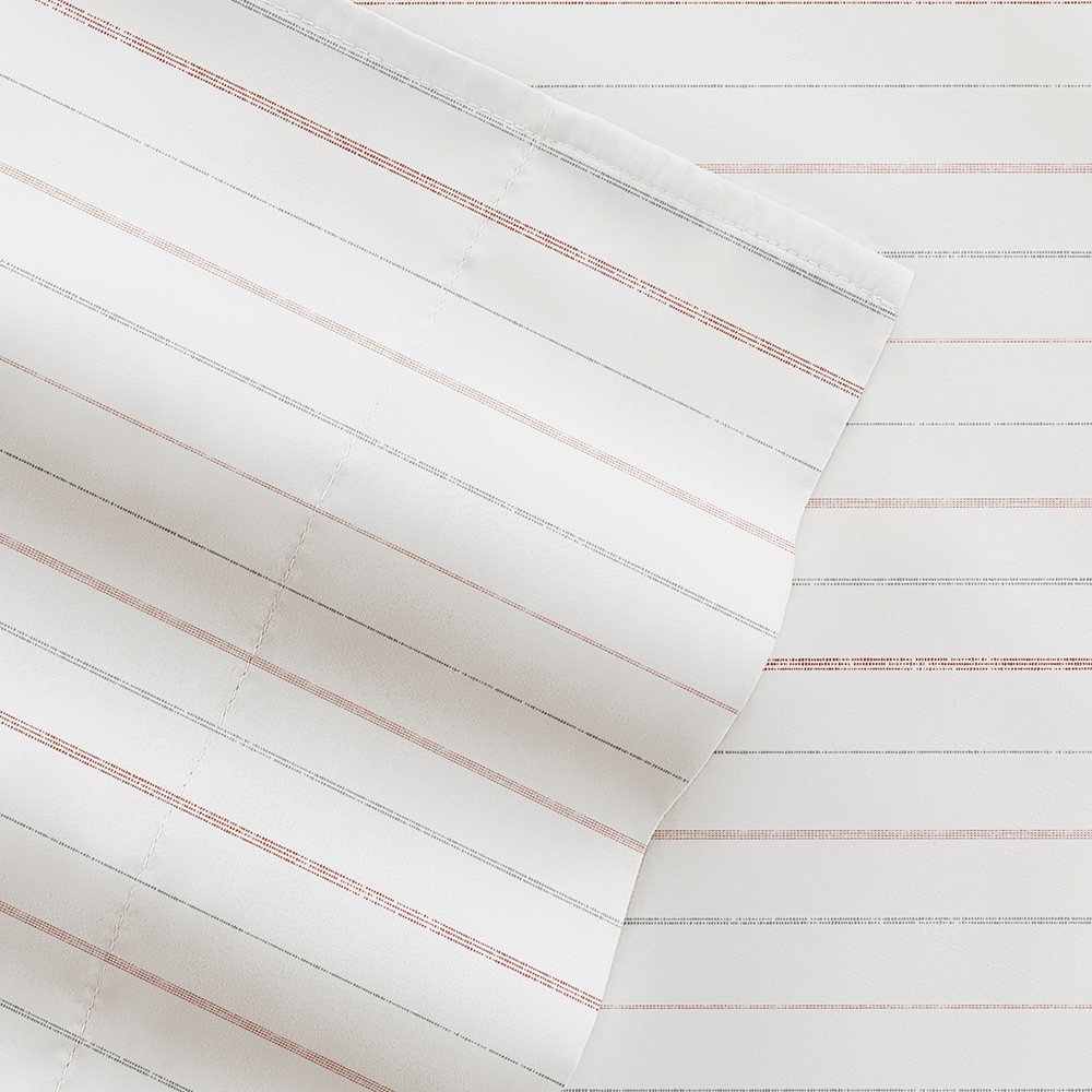 Soft Stitch Stripe 4-Piece Pattern Sheet Set – Linens And Hutch