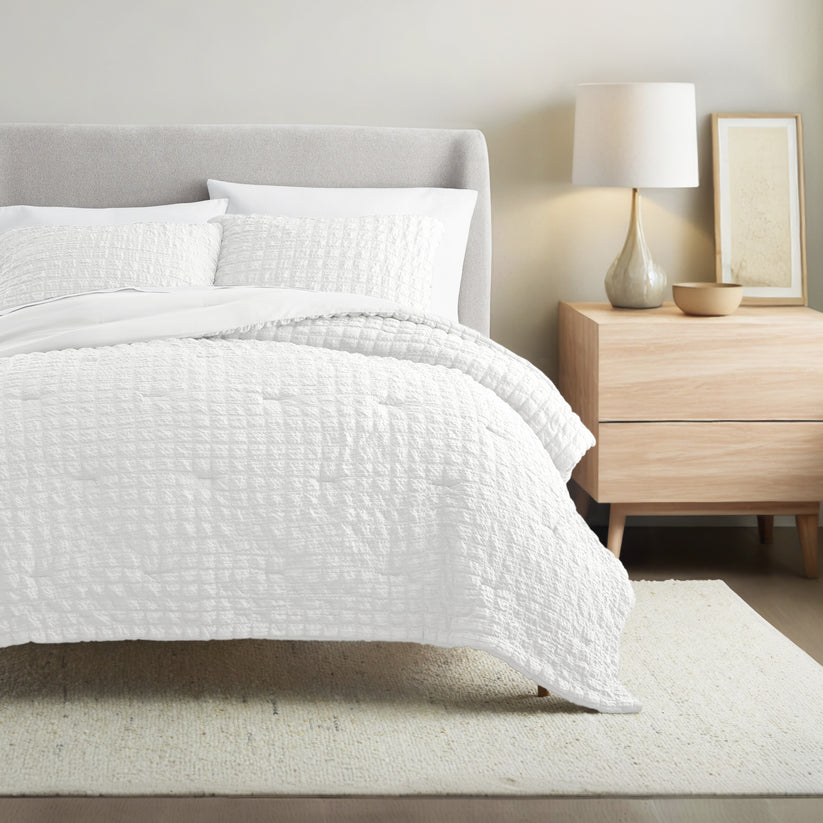 Seersucker Box Textured Comforter Set | Linens & Hutch – Linens And Hutch