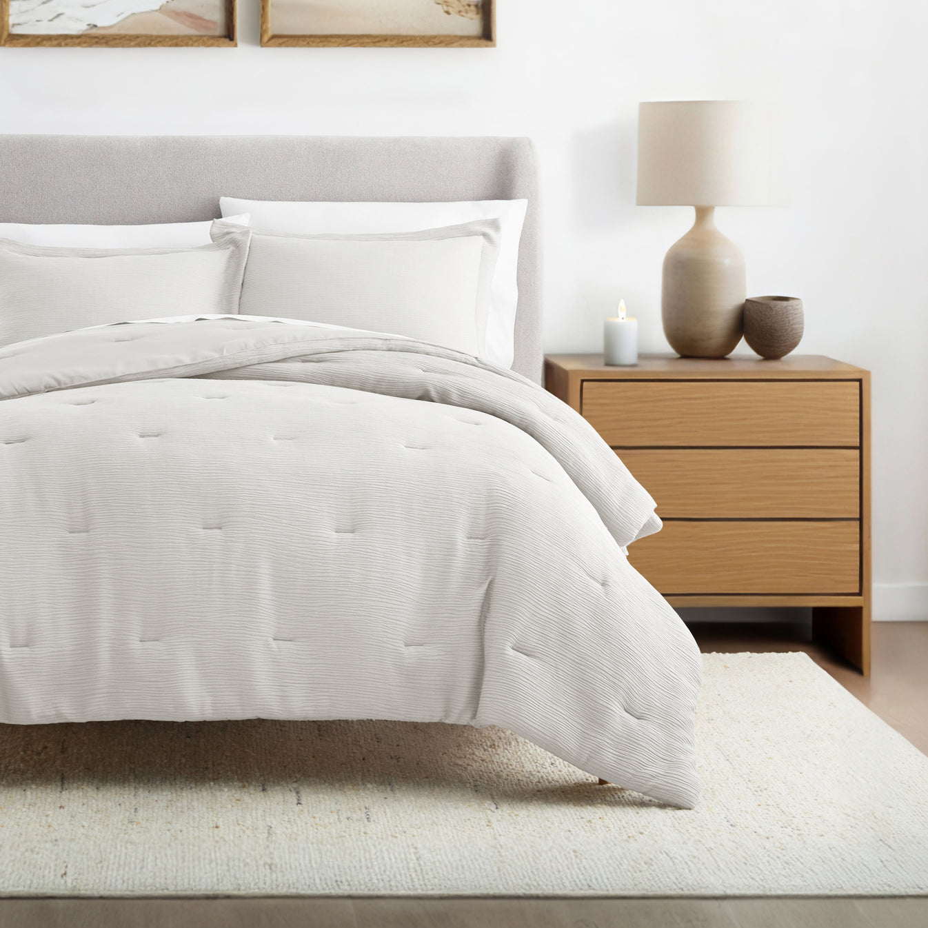 Ultra-Soft Cloud Weave Textured Comforter Set | Linens & Hutch – Linens ...