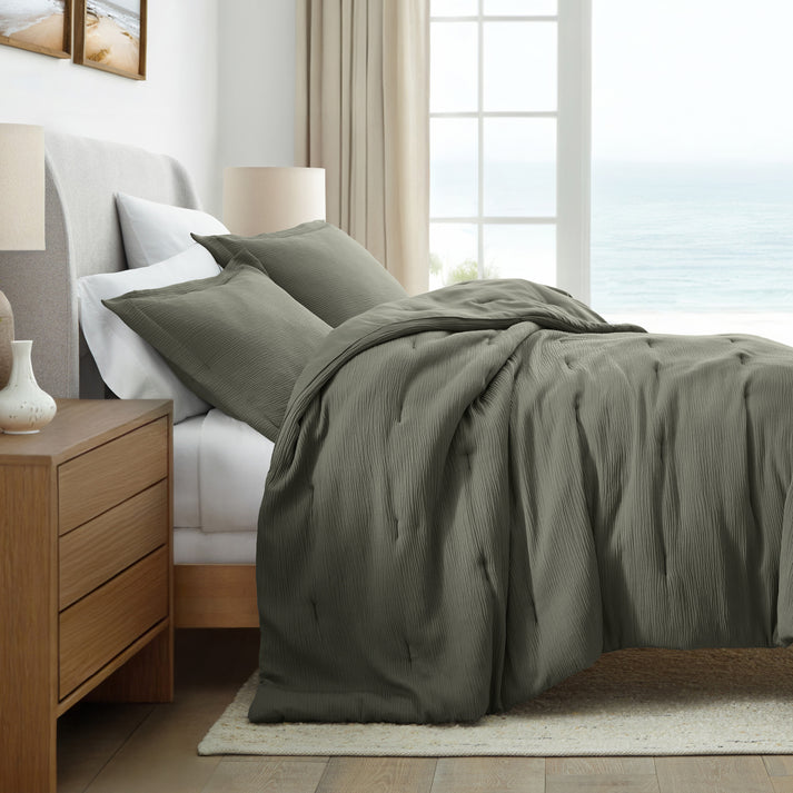 Ultra-Soft Cloud Weave Textured Comforter Set | Linens & Hutch – Linens ...