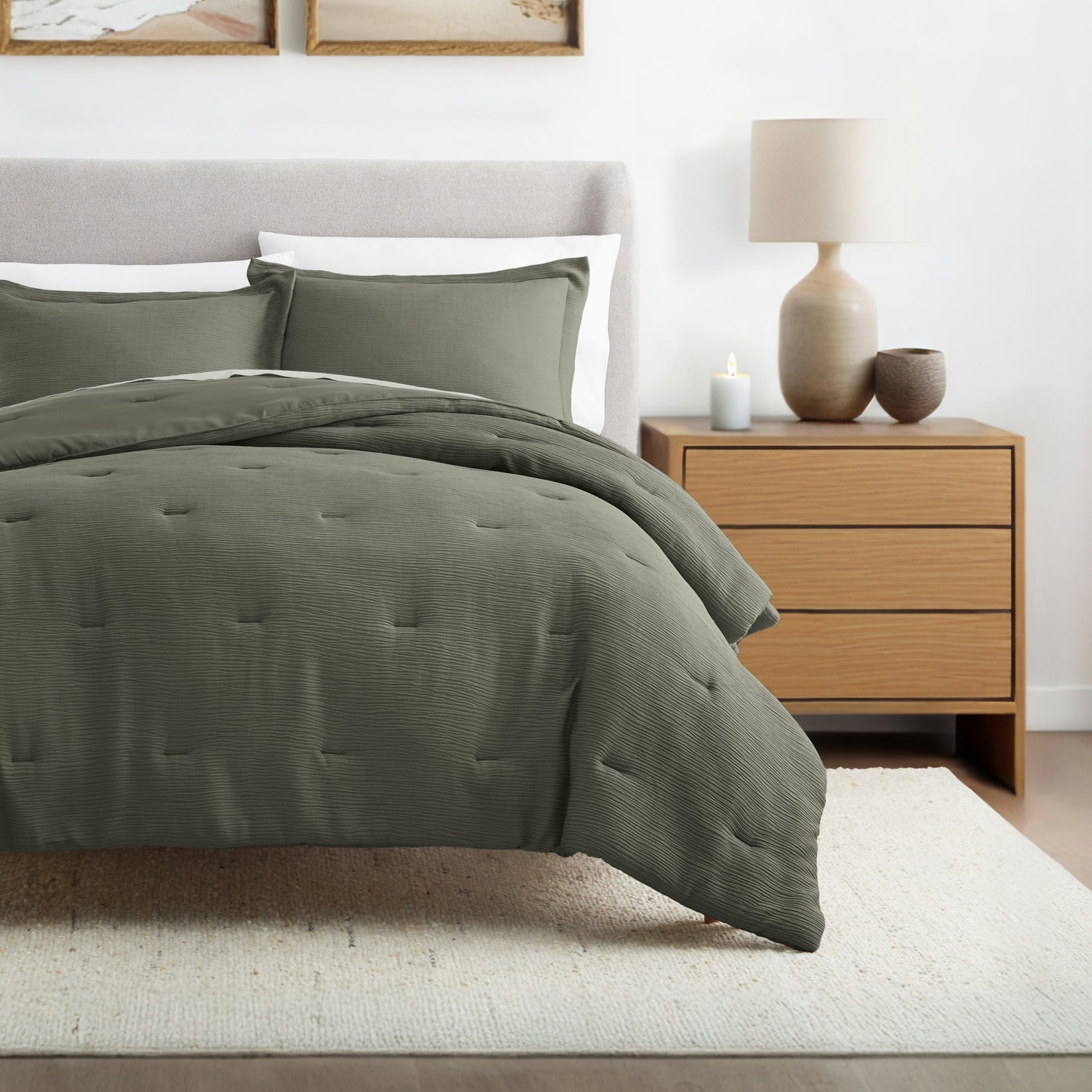 Ultra-Soft Cloud Weave Textured Comforter Set | Linens & Hutch – Linens ...