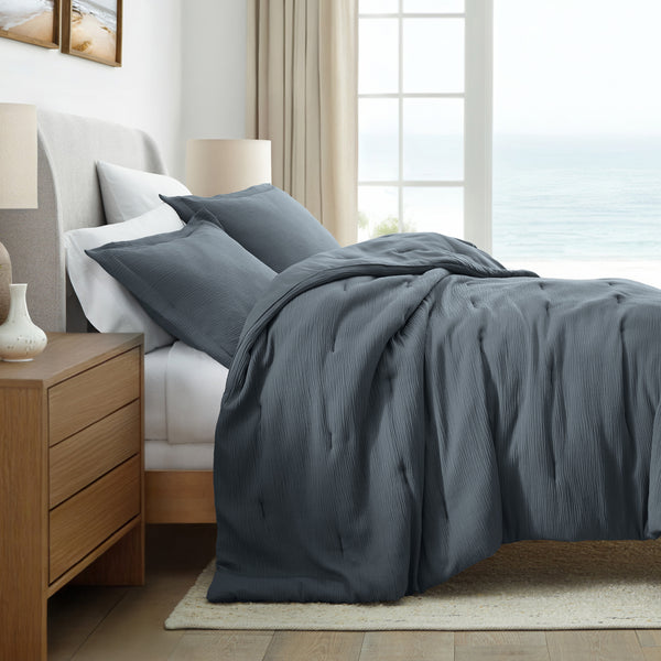 Ultra-Soft Cloud Weave Textured Comforter Set | Linens & Hutch – Linens ...