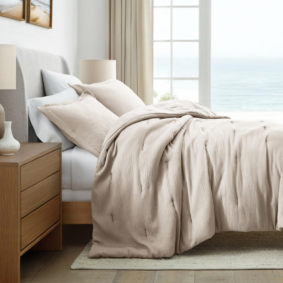 Ultra-Soft Cloud Weave Textured Comforter Set | Linens & Hutch – Linens ...