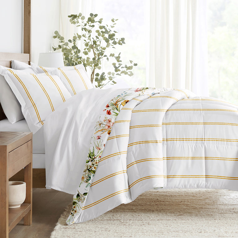 Buy Chintz Floral Reversible Down-Alternative Comforter Set | LINENS ...