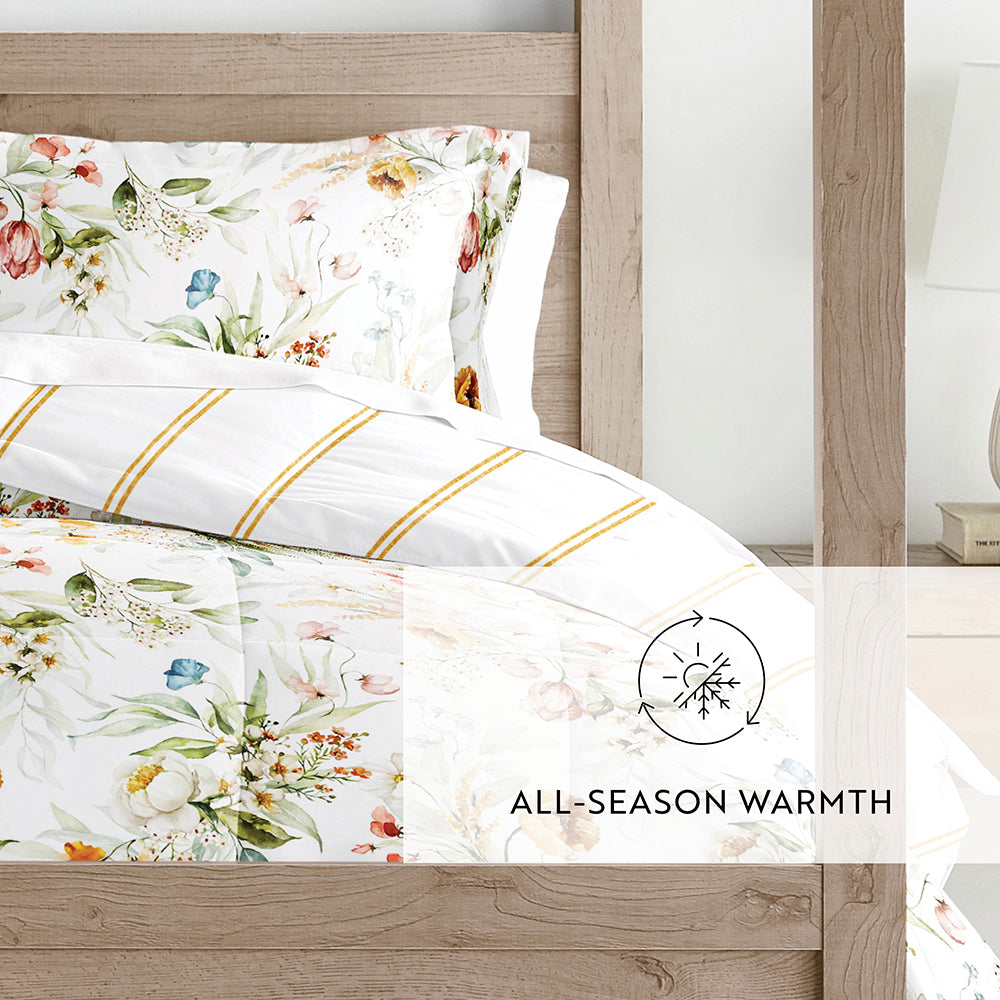 Buy Chintz Floral Reversible Down-Alternative Comforter Set | LINENS ...