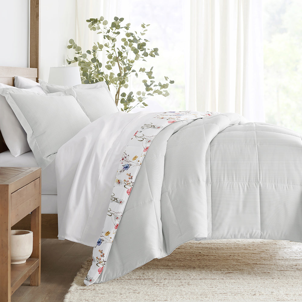 Buy Meadow Floral Reversible Down-Alternative Comforter Set | LINENS ...
