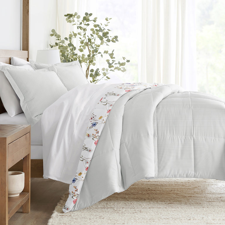 Buy Meadow Floral Reversible Down-Alternative Comforter Set | LINENS ...