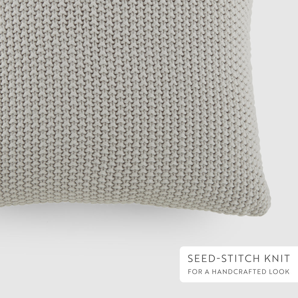2-Pack Seed Stitch Knit With Jacobean Décor Throw Pillows – Linens And ...