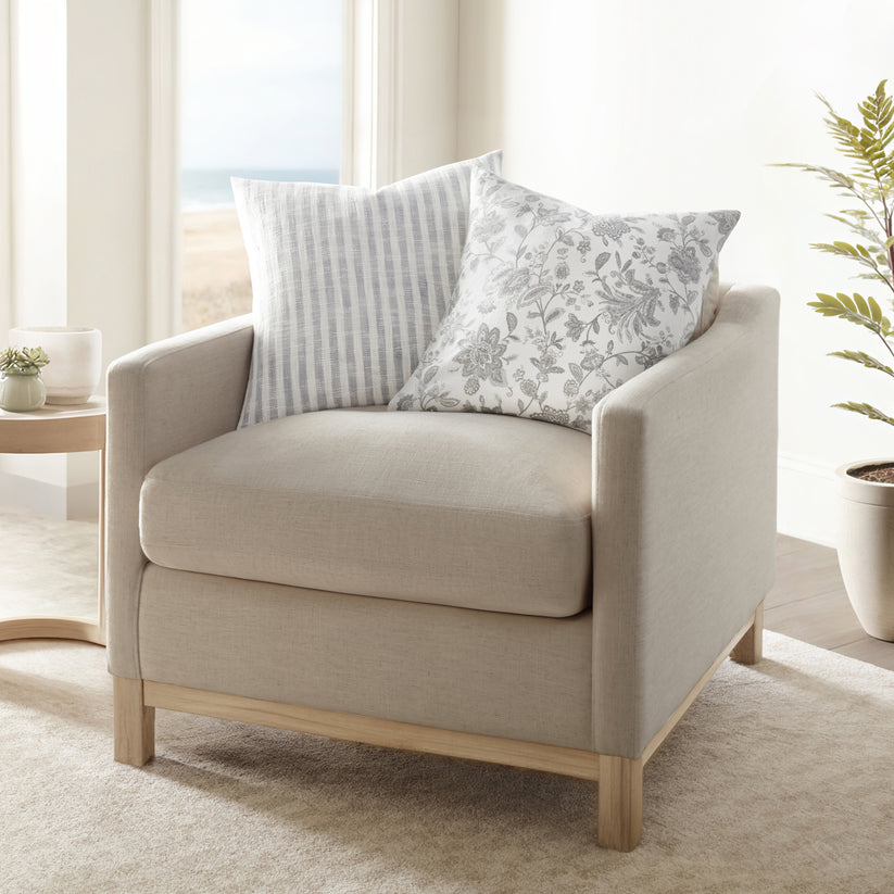 2-Pack Yarn-Dyed Bengal Stripe / Jacobean Décor Throw Pillows – Linens ...