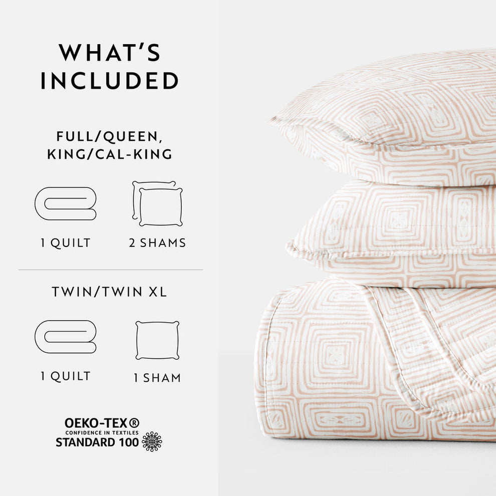 Geometric Maze Quilted Coverlet Set – Linens And Hutch