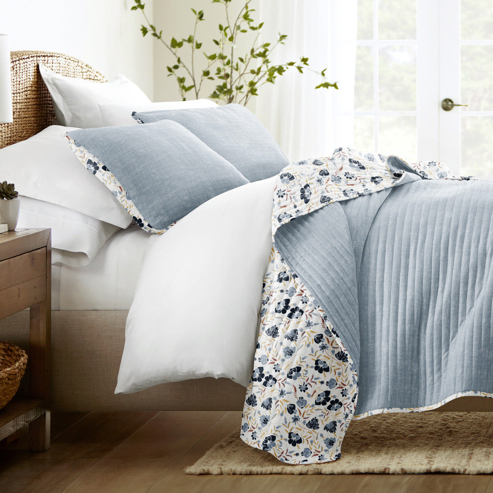 French Jacobean Reversible Quilted Coverlet Set – Linens And Hutch