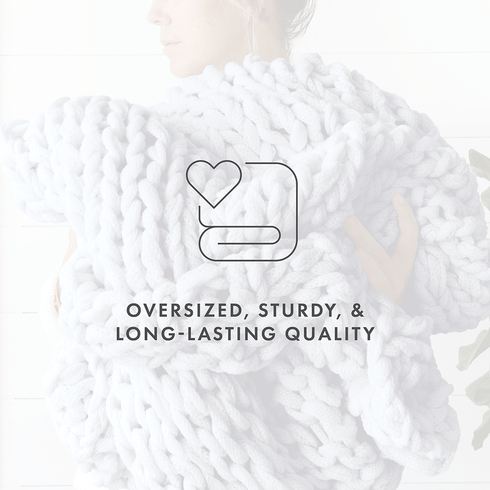 Oversized Chunky Knit Throw Blankets - Linens & Hutch