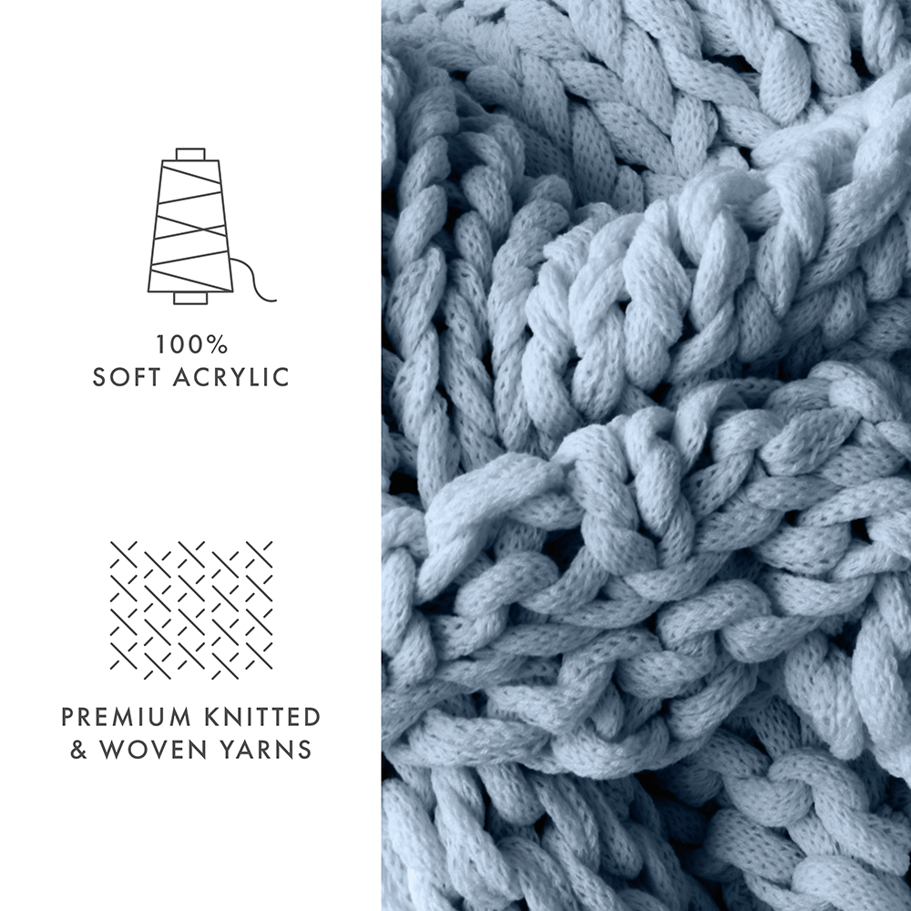 Oversized Chunky Knit Throw Blankets - Linens & Hutch