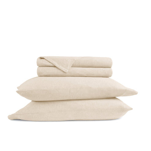 4-Piece Jersey Knit 100% Cotton Sheet Set | Linens & Hutch – Linens And ...
