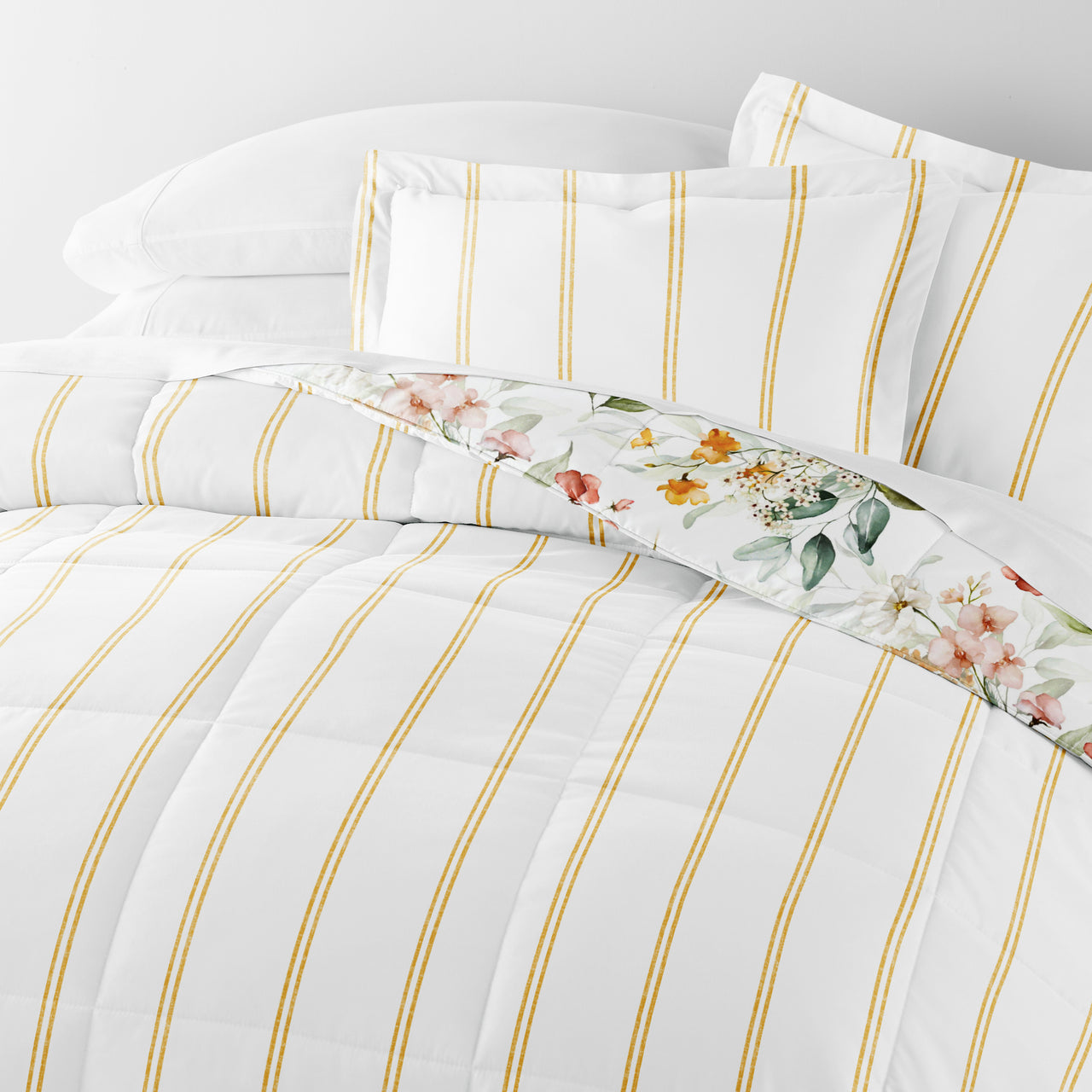 Buy Chintz Floral Reversible Down-Alternative Comforter Set | LINENS ...