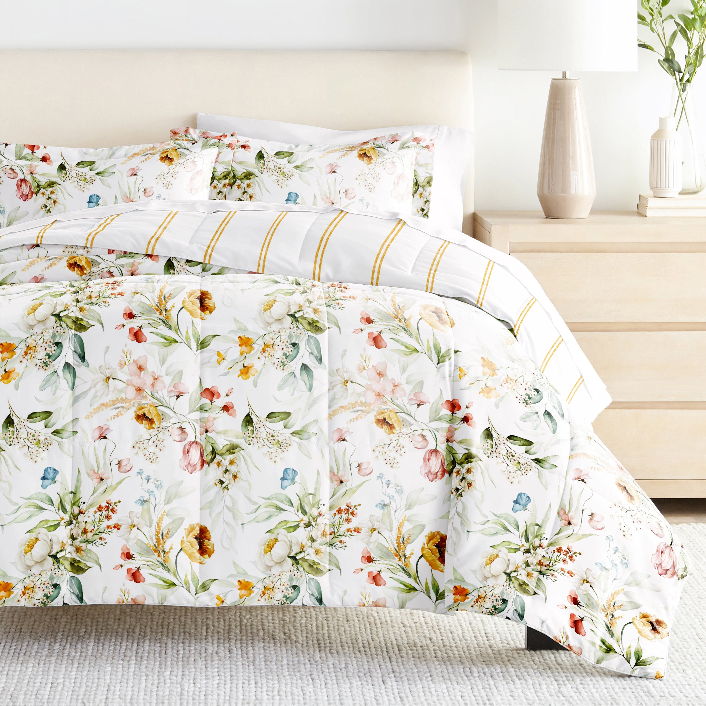 Buy Chintz Floral Reversible Down-Alternative Comforter Set | LINENS ...