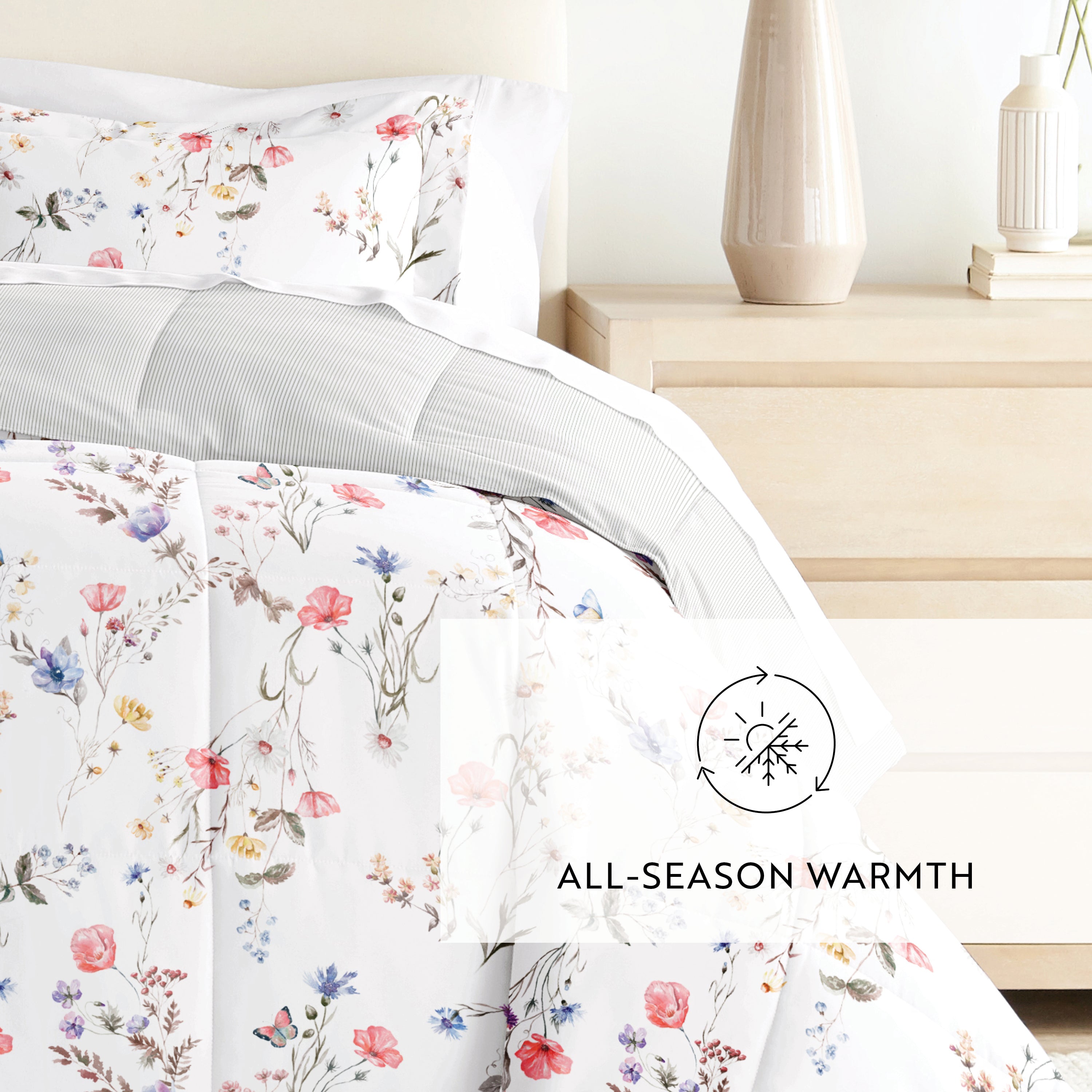 Buy Meadow Floral Reversible Down-Alternative Comforter Set | LINENS ...