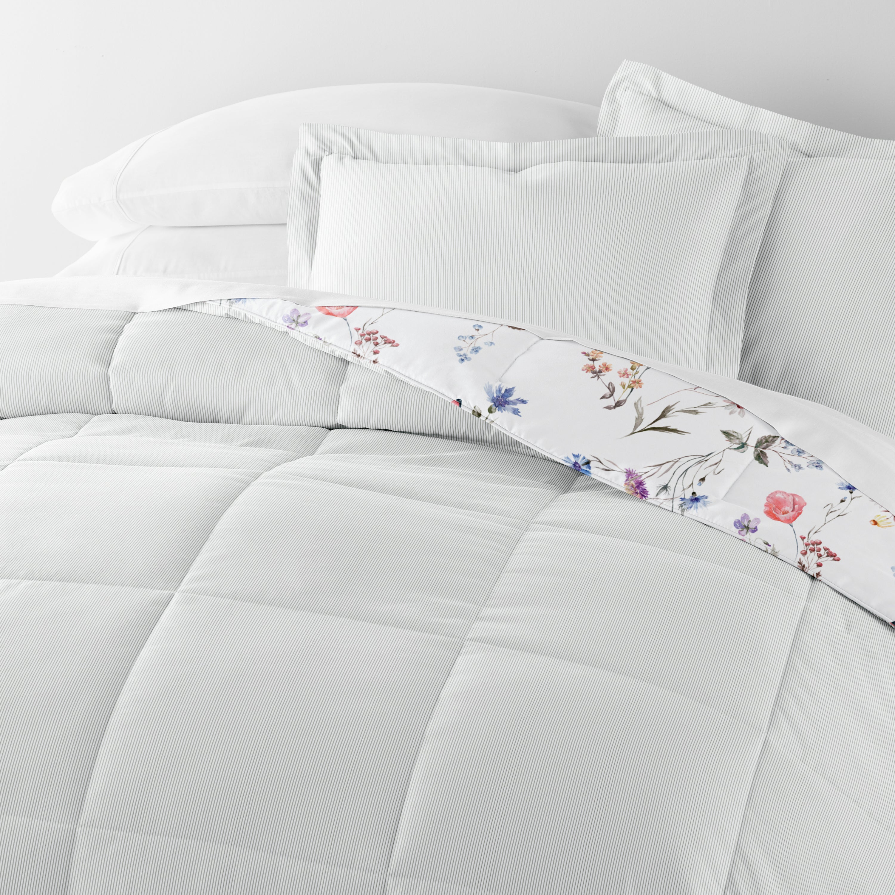 Buy Meadow Floral Reversible Down-Alternative Comforter Set | LINENS ...