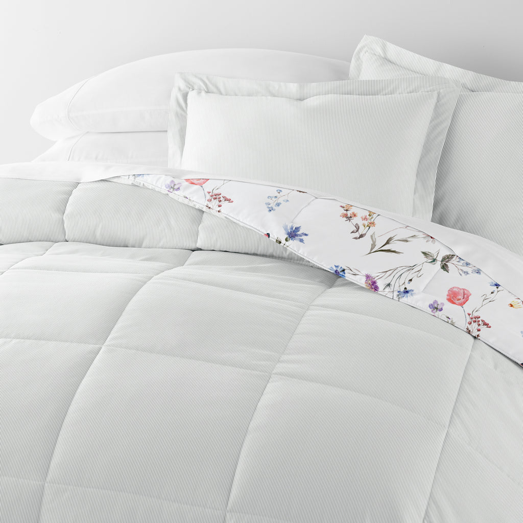 Buy Meadow Floral Reversible Down-Alternative Comforter Set | LINENS ...