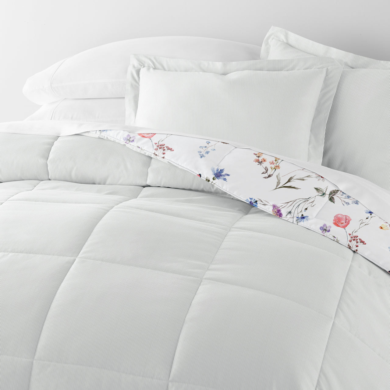 Buy Meadow Floral Reversible Down-Alternative Comforter Set | LINENS ...