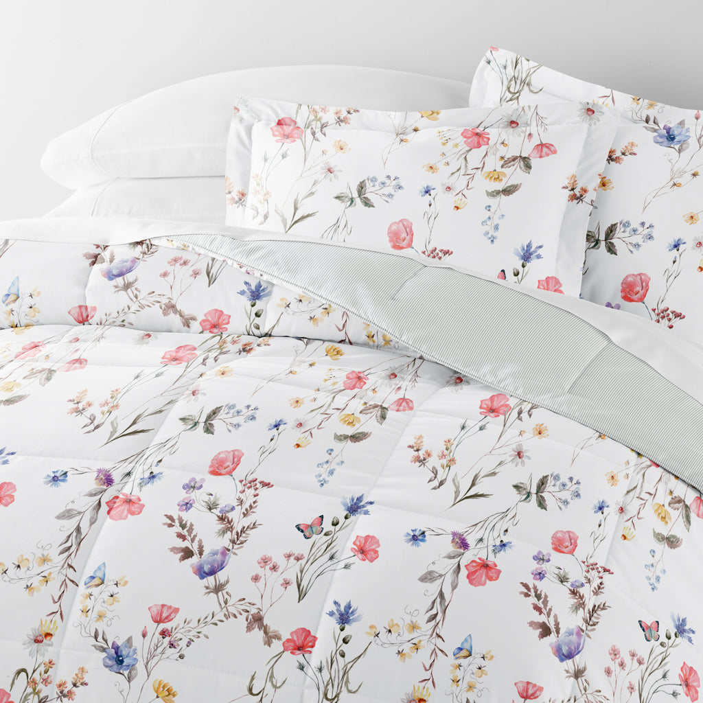Buy Meadow Floral Reversible Down-Alternative Comforter Set | LINENS ...