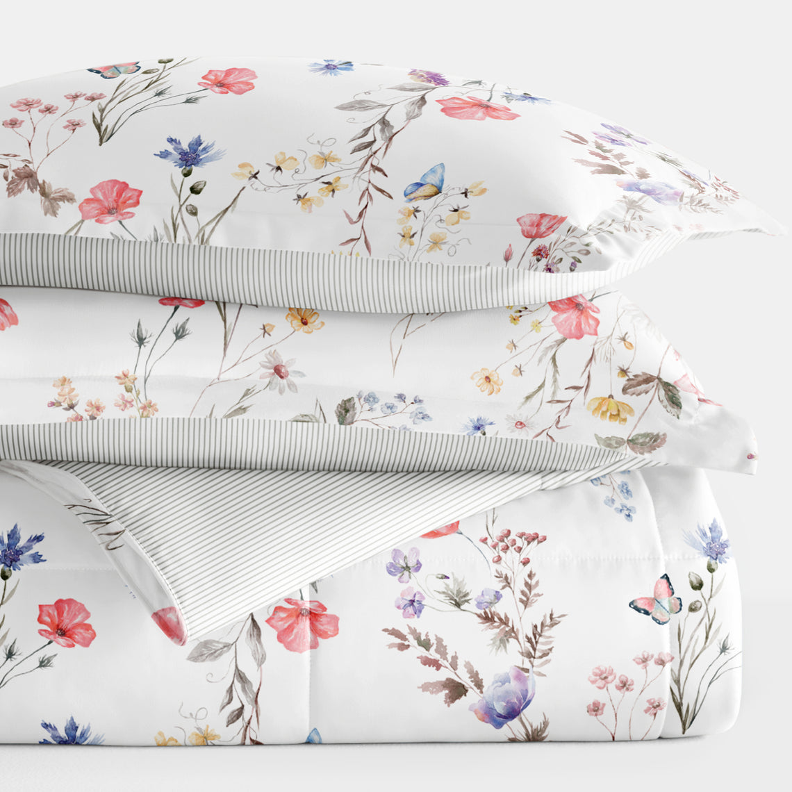 Buy Meadow Floral Reversible Down-Alternative Comforter Set | LINENS ...