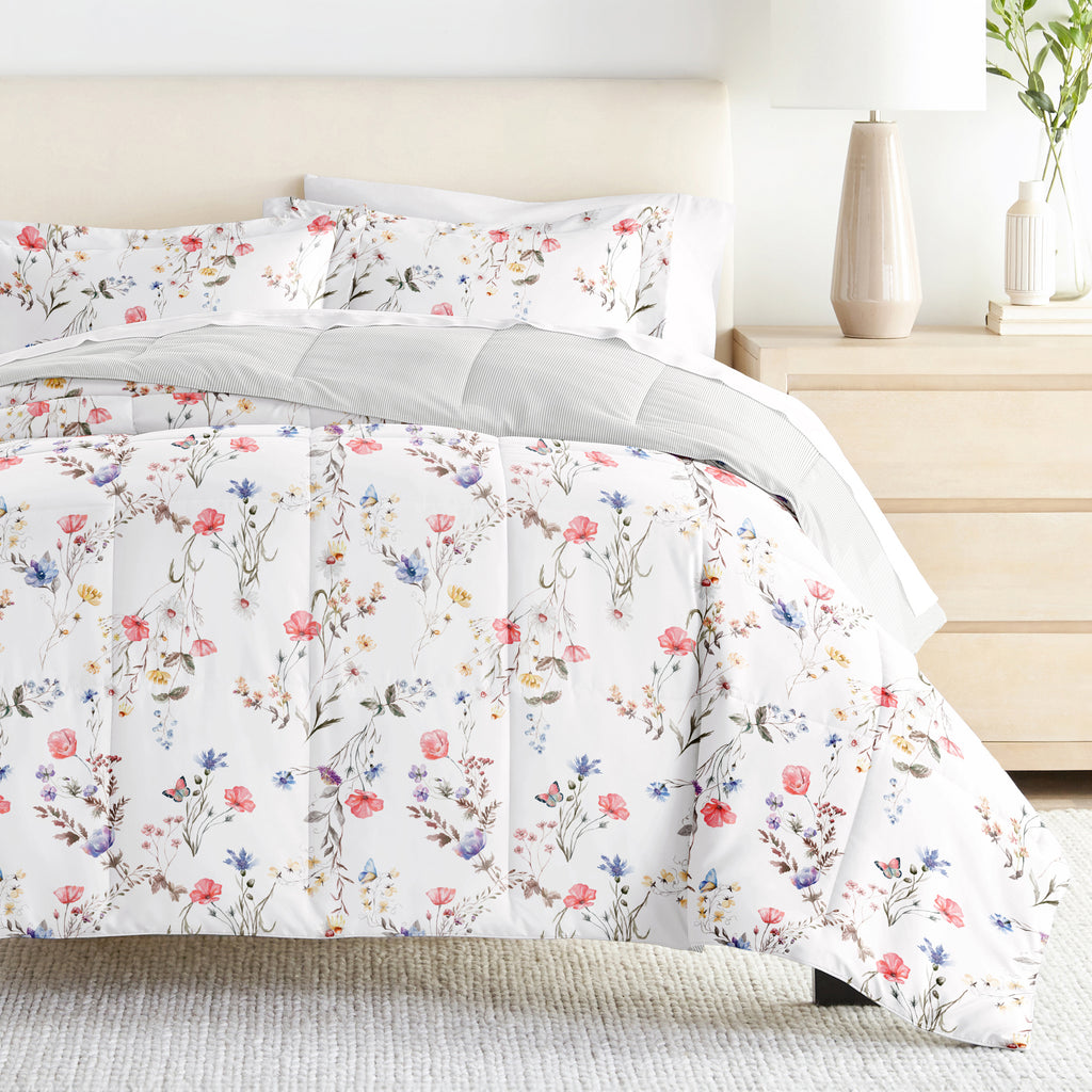 Buy Meadow Floral Reversible Down-Alternative Comforter Set | LINENS ...