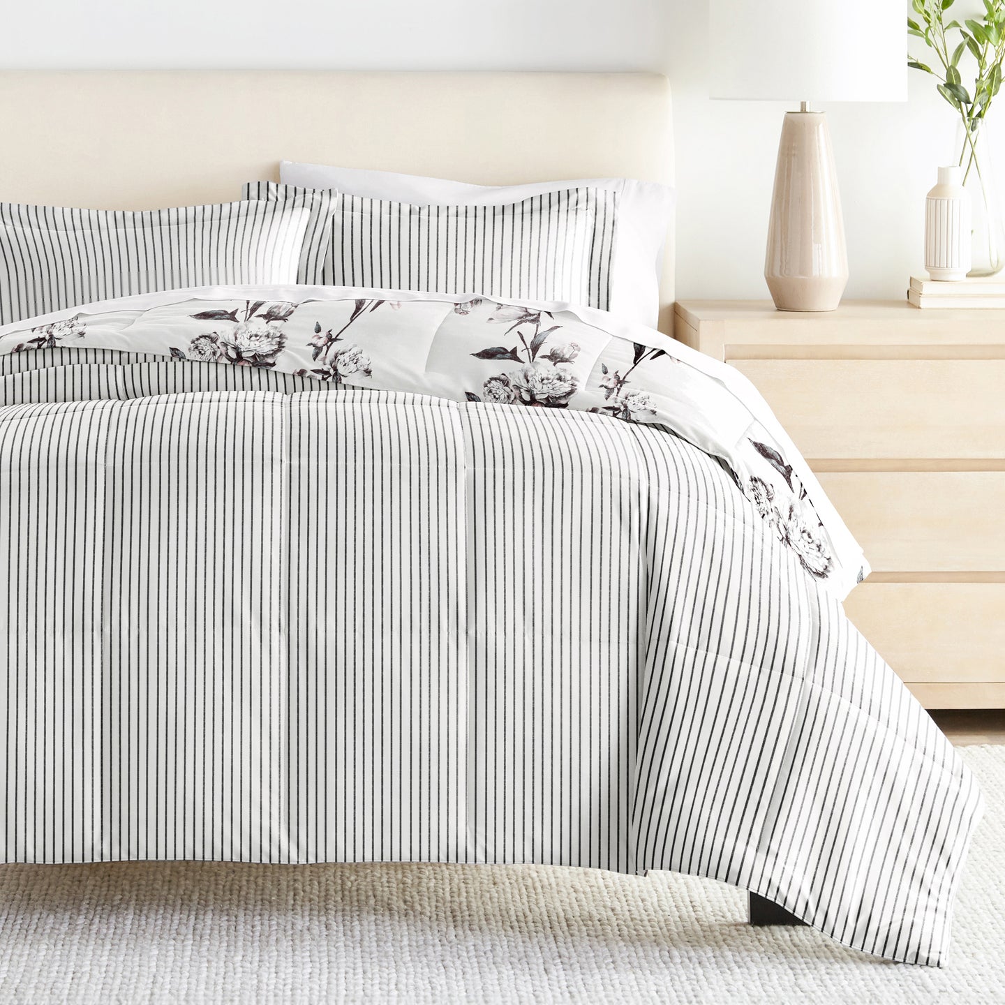 Buy Vintage Magnolia Reversible Down-Alternative Comforter Set | LINENS ...