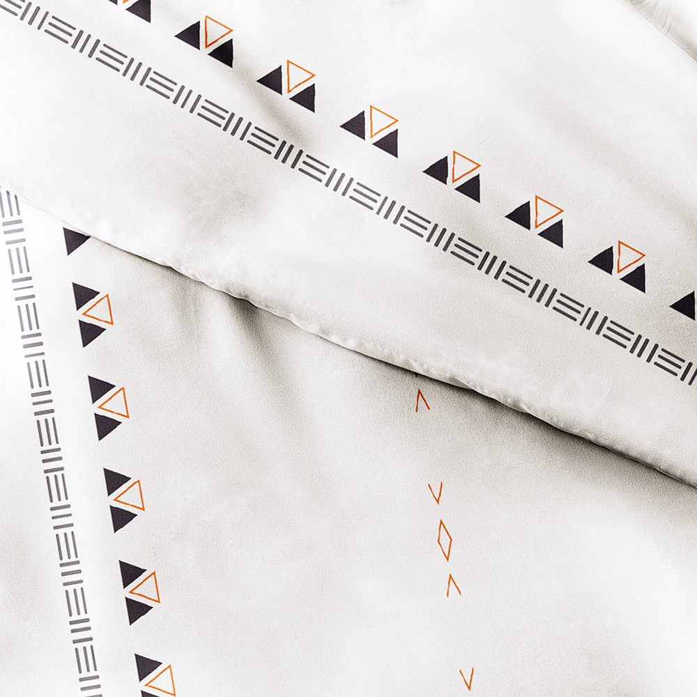 Natural Geo Lines Pattern 3-Piece Duvet Cover Set - Linens and Hutch ...