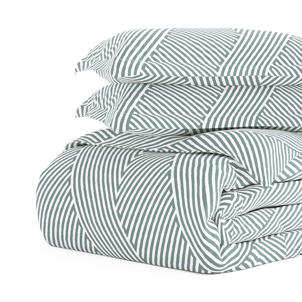 Modern Diagonal Pattern 3-Piece Duvet Cover Set - Linens and Hutch ...