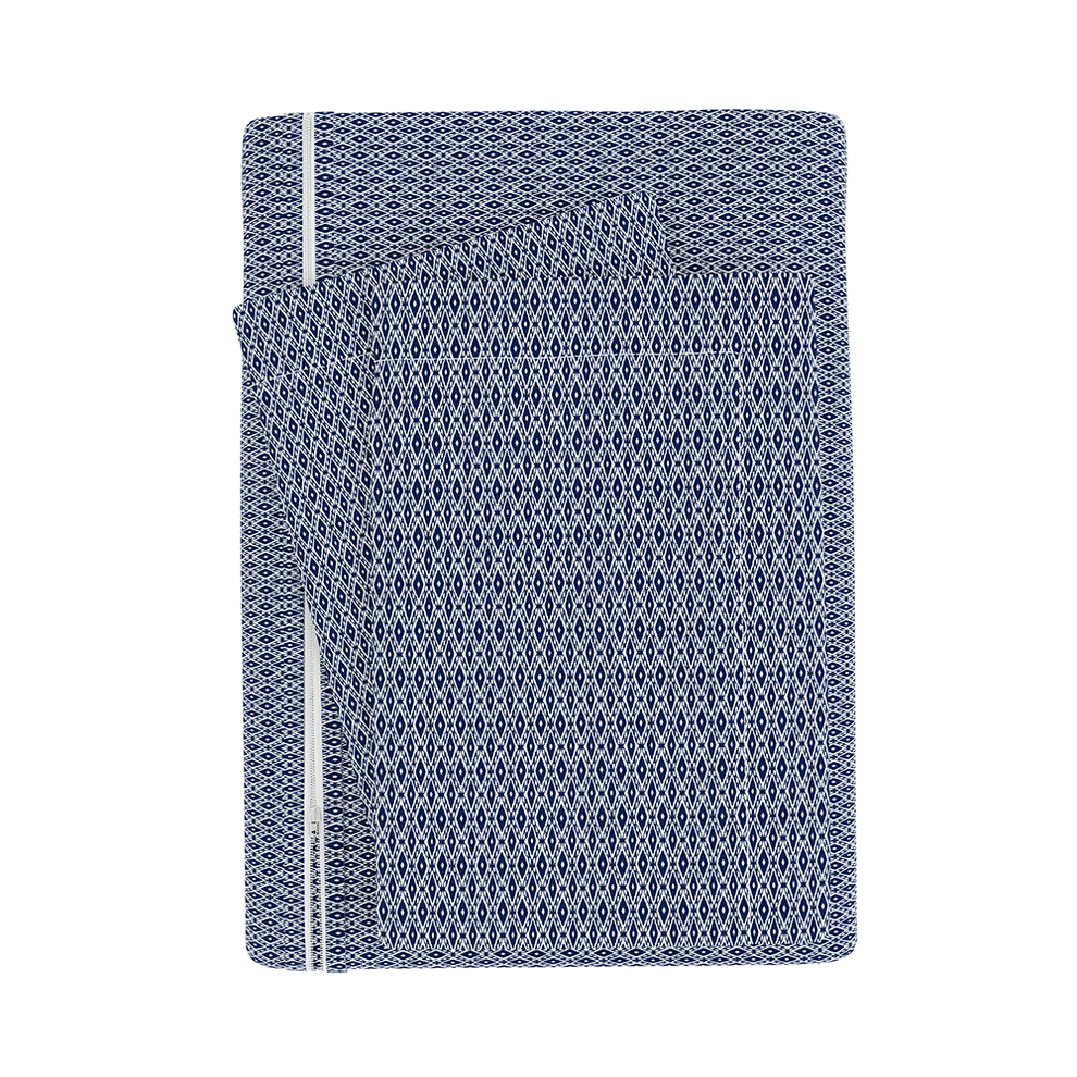 Blue Diamond Pattern 3-Piece Duvet Cover Set – Linens And Hutch