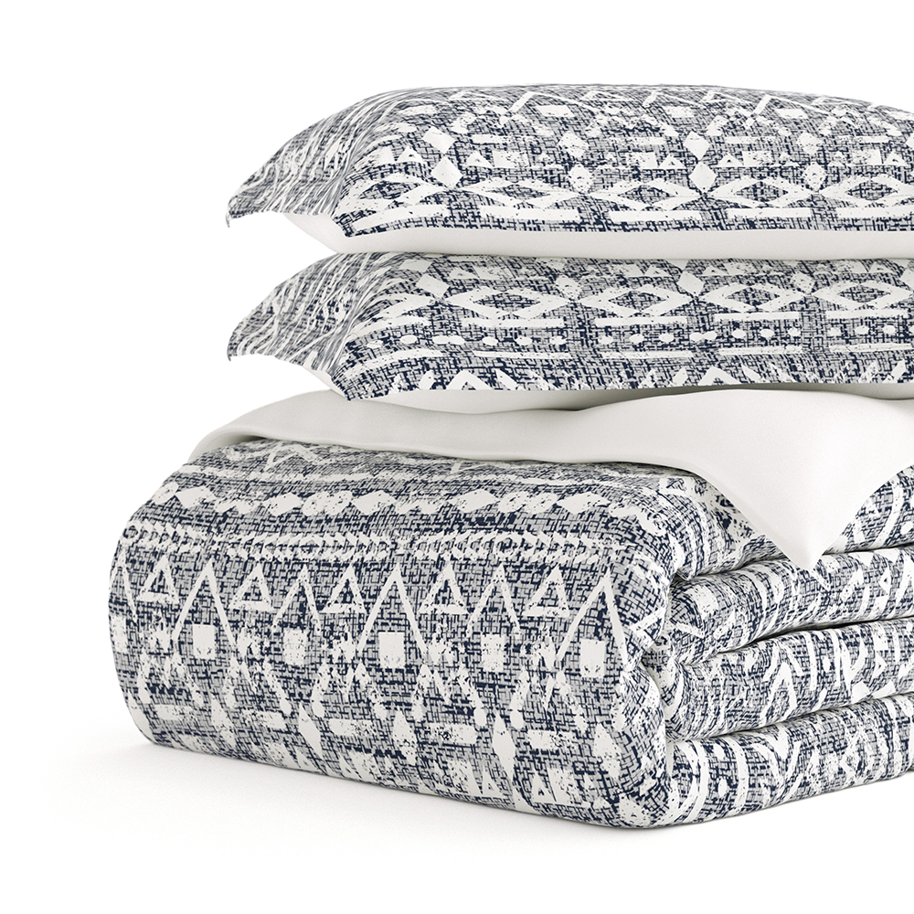 Modern Rustic Pattern 3-Piece Reversible Duvet Cover Set – Linens And Hutch