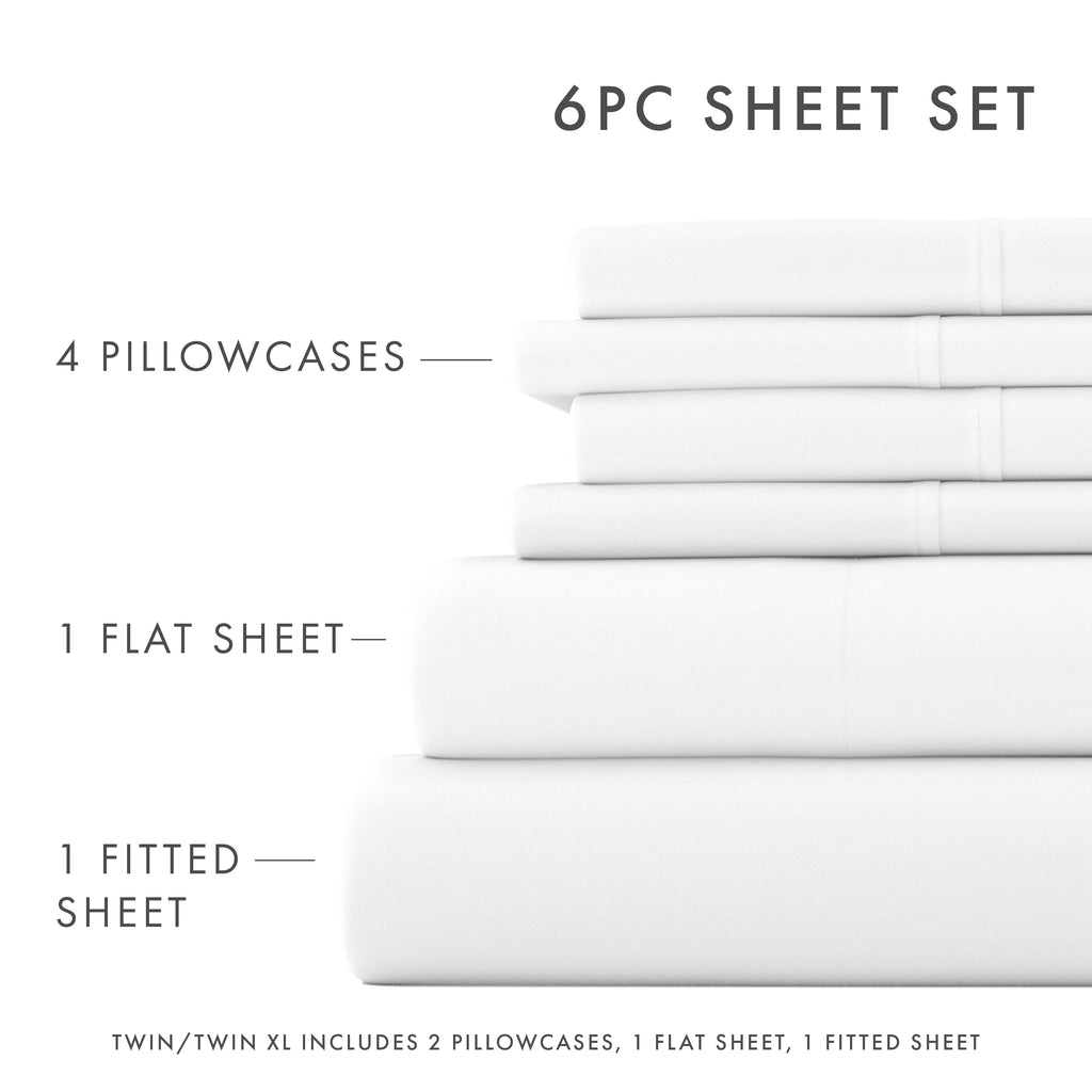 6-Piece Essential Sheet Set - Linens and Hutch