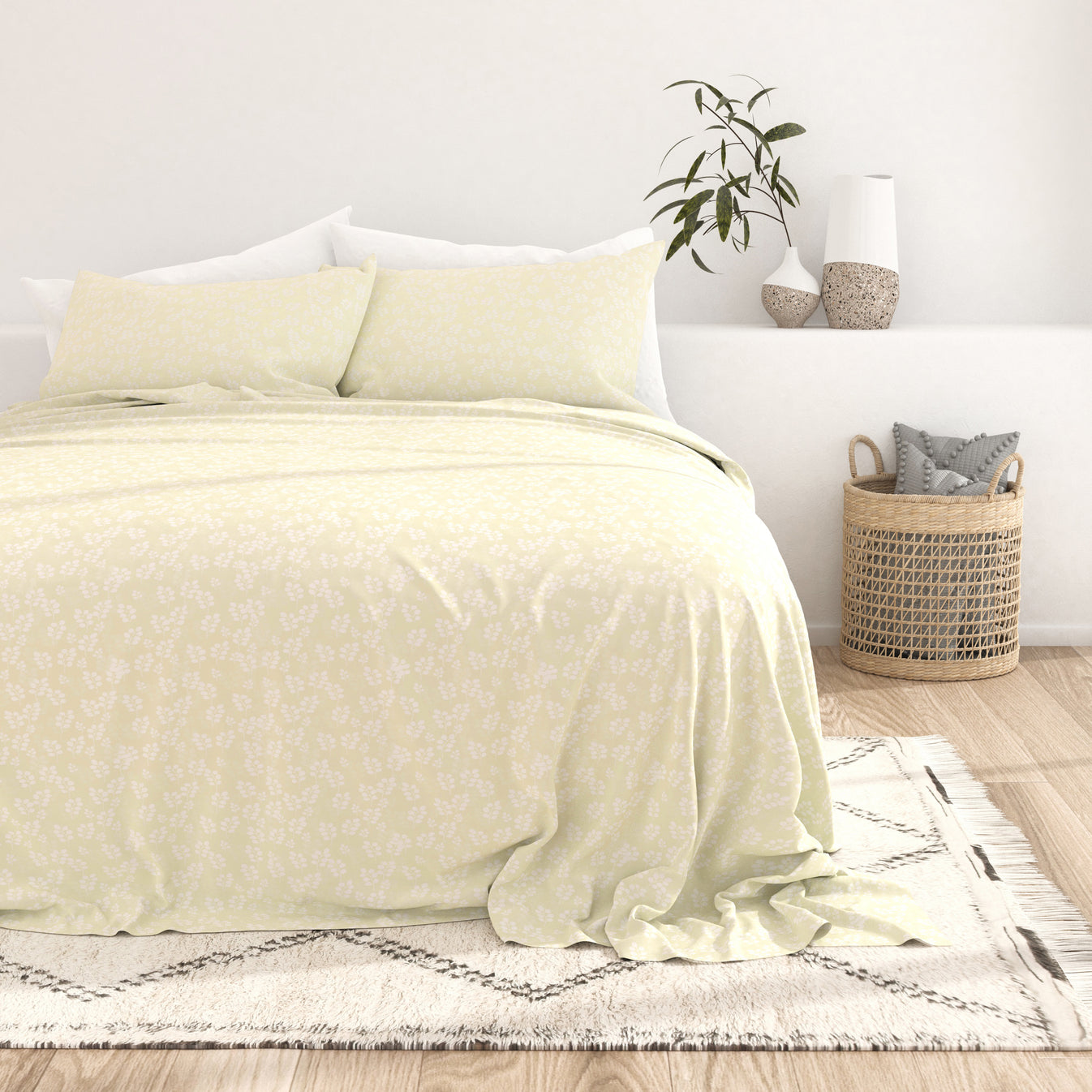 Wheatfield Patterned 4-Piece Sheet Set - Linens and Hutch – Linens And ...