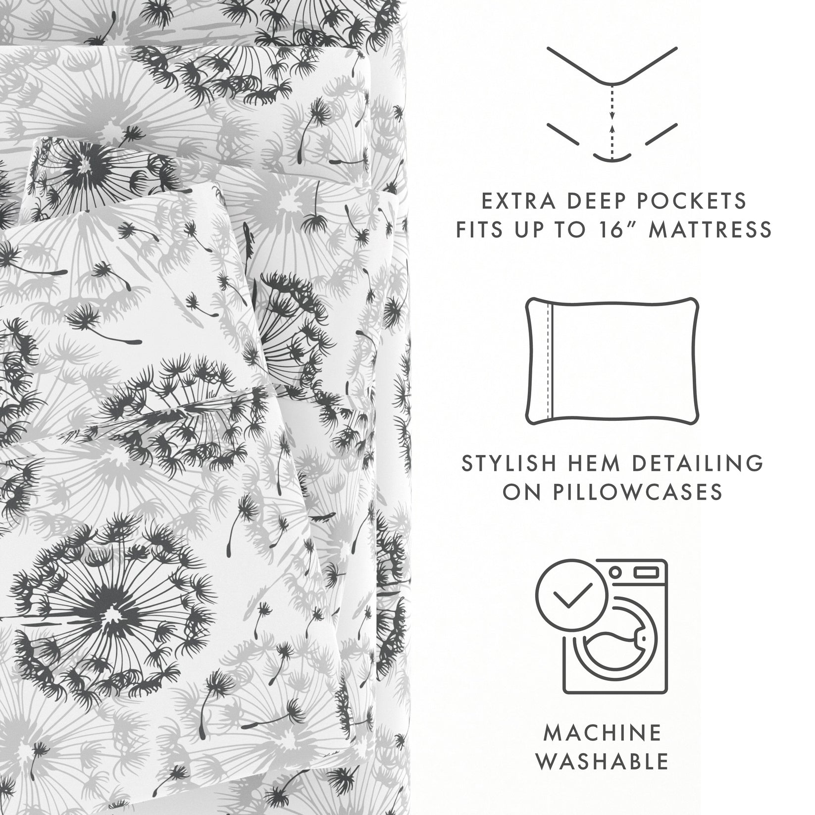 Make A Wish Patterned 4-Piece Sheet Set - Linens and Hutch – Linens And ...