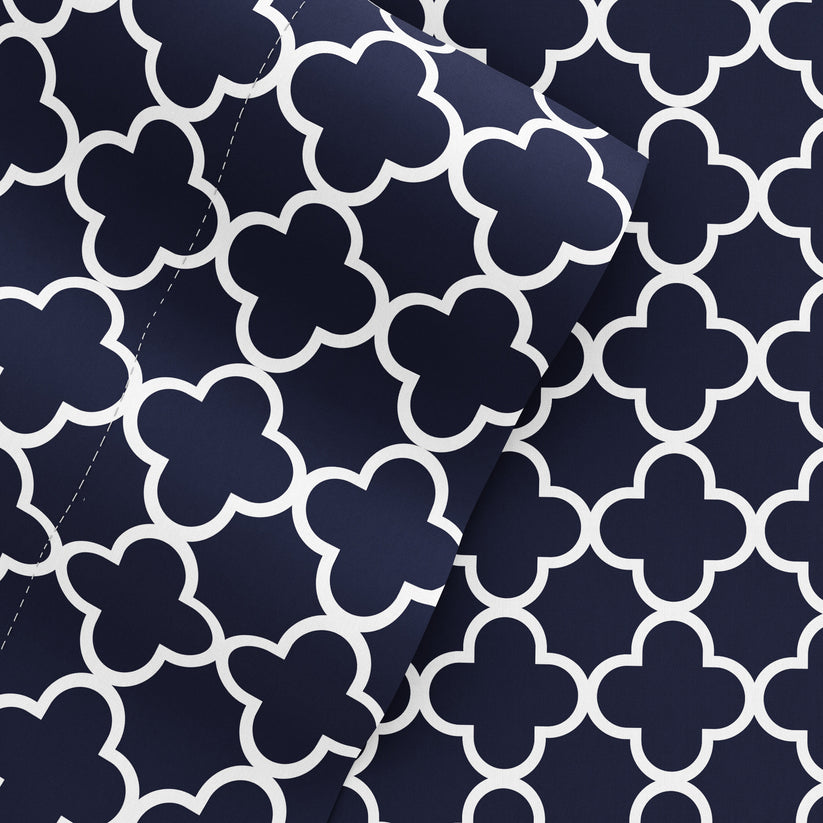 Quatrefoil Patterned 4-Piece Sheet Set - Linens and Hutch – Linens And ...