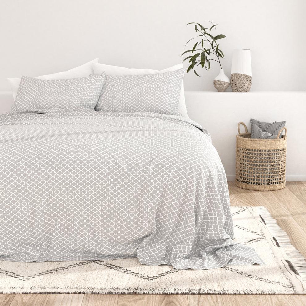 Quatrefoil Patterned 4-Piece Sheet Set - Linens and Hutch – Linens And ...
