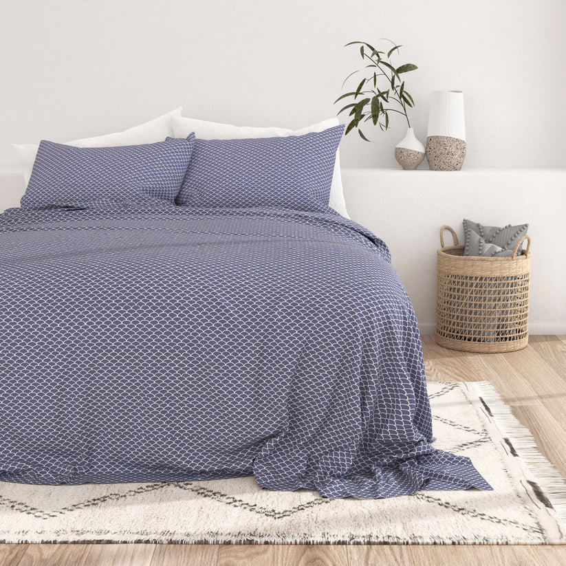 Scallops Patterned 4-Piece Sheet Set - Linens and Hutch – Linens And Hutch